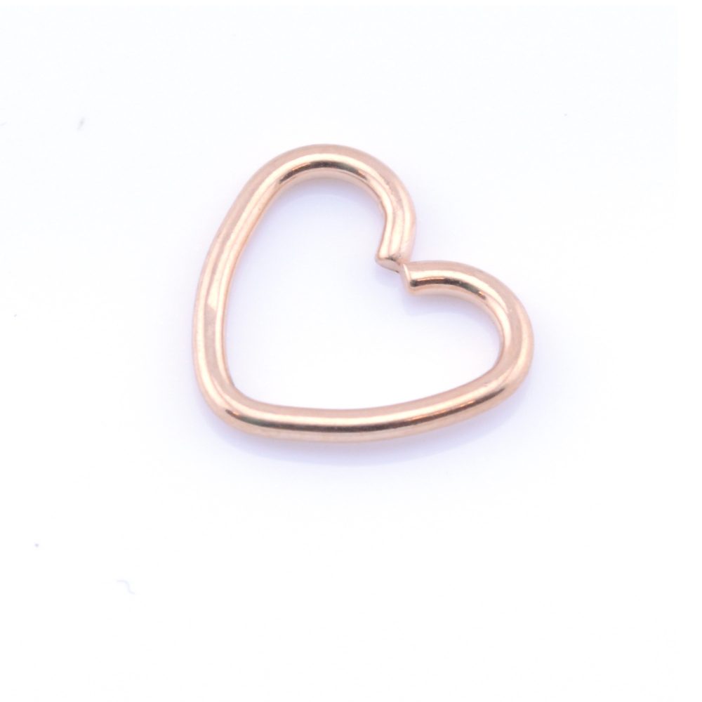 Rose Gold Daith Heart | Vault 101 Limited - Free UK Delivery