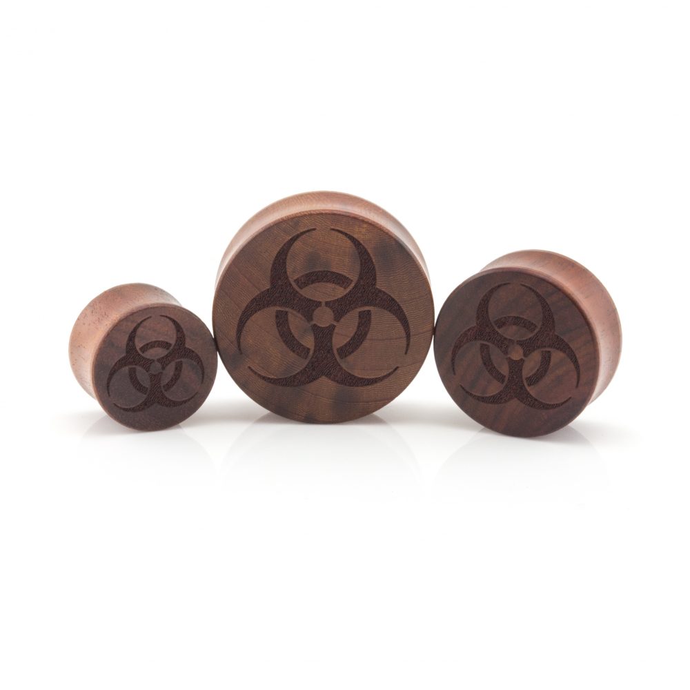 Nordic Runes Wood Ear Plug | Vault 101 Limited - Free UK Delivery